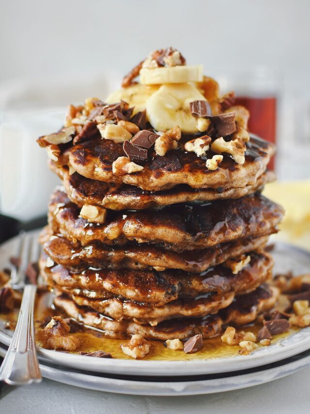Rhubarb Pancakes - Pancakes Make People Happy