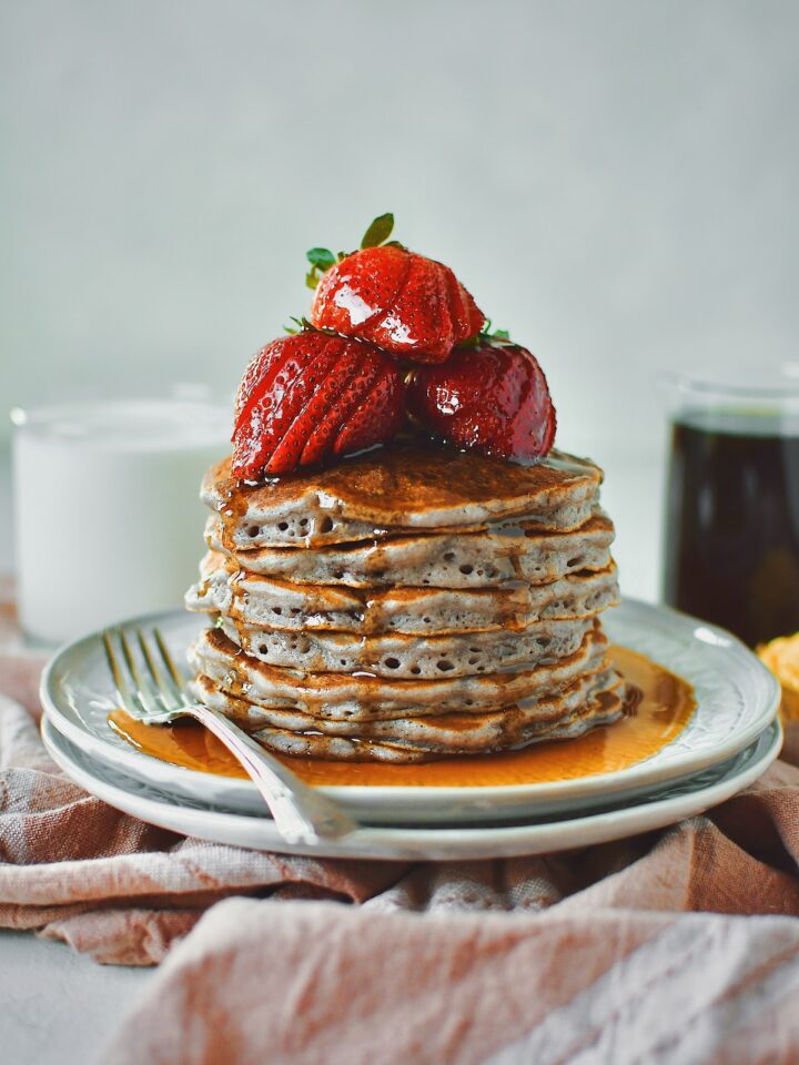 Rhubarb Pancakes - Pancakes Make People Happy